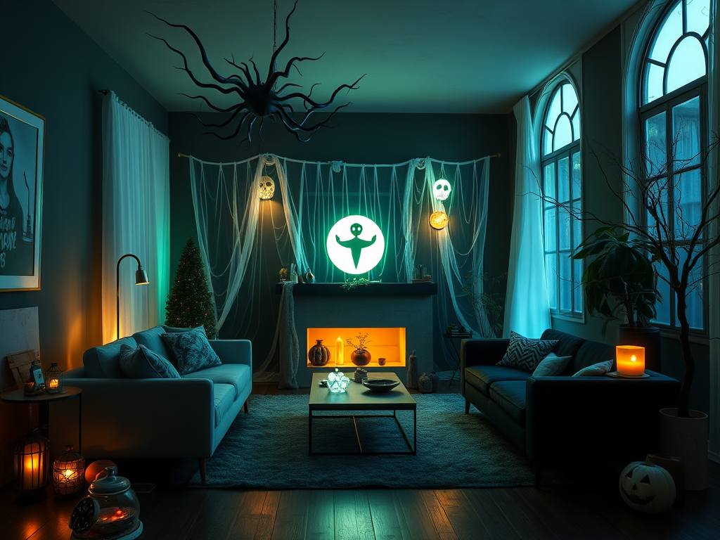27 Spooktacular Halloween Living Room Ideas to Transform Your Space ...