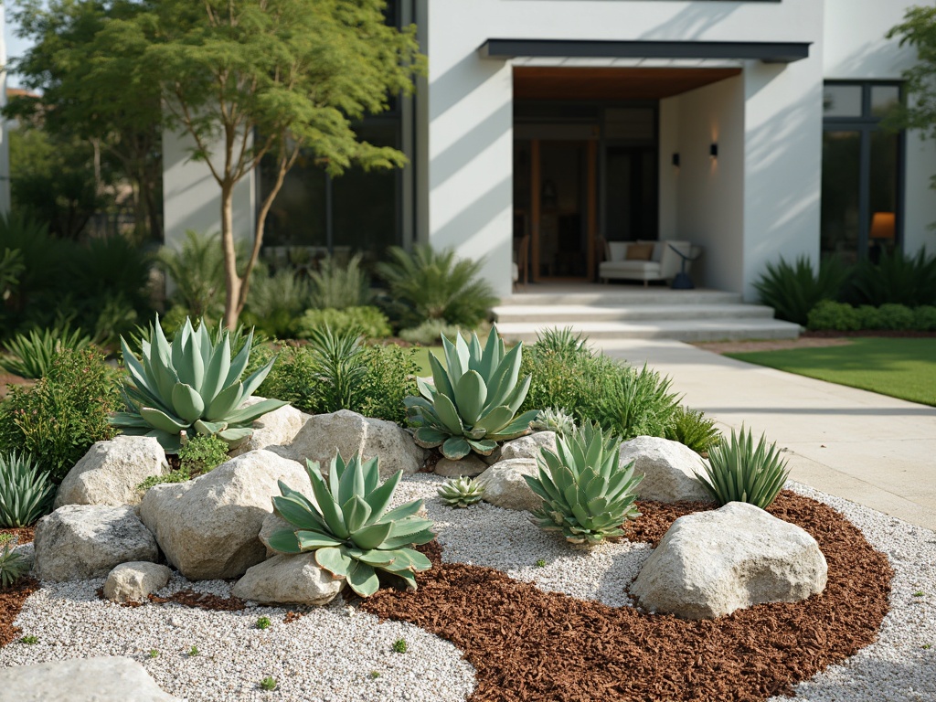 10 Low Maintenance Front Yard Landscaping Ideas with Rocks and Mulch ...